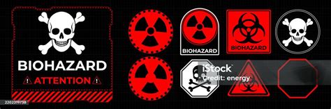 인쇄 및 웹 디자인을 위한 미래형 Hud 요소가 있는 위험 구역 경고 프레임 빨간 주의 테두리 주의 표지판 및 경고 메시지를 특징으로 하는 벡터 그림 군사에 대한 스톡 벡터