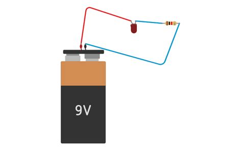 circuit design led rojo tinkercad