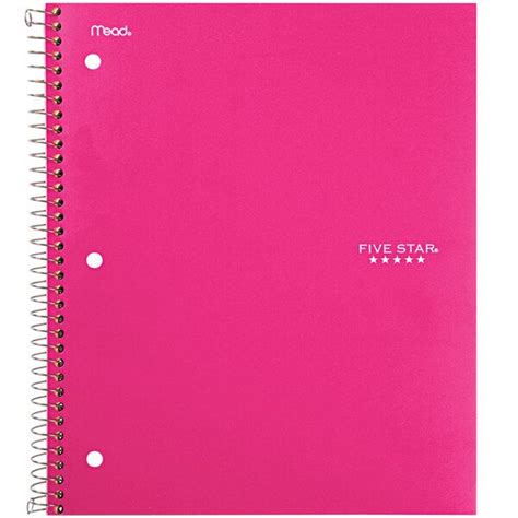 Five Star 73477 Pink Legal Rule Notebook