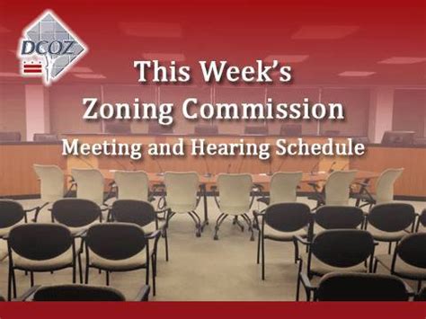 Board Of Zoning Adjustment And Zoning Commission Schedule Dcoz