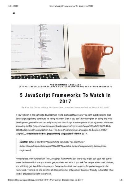 Top 5 Javascript Frameworks For Web And Mobile App Development