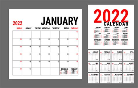 캘린더 2022 년 영어 플래너 템플릿 벡터 정사각형 그리드입니다 사무실 사업 계획 레디 디자인 0명에 대한 스톡 벡터 아트 및 기타 이미지 Istock