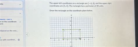 solved the upper left coordinates on a rectangle are 4 4 nts and