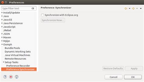 Eclipse Centralized Formatting Settings With Oomph Stack Overflow