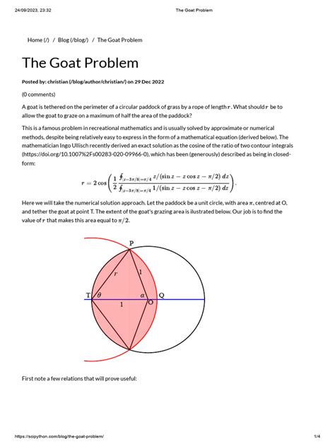 The Goat Problem Pdf