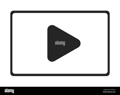 Video Player Black And White 2d Line Cartoon Object Stock Vector Image
