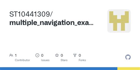 Github St10441309multiplenavigationexample