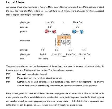 Lethal Alleles In Genetics