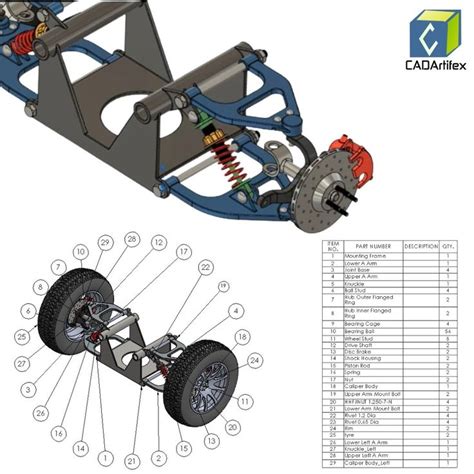 Cadartifex On Instagram Solidworks Example Double Wishbone Suspension