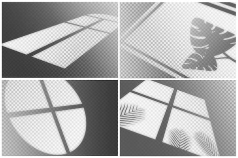 투명 그림자 오버레이 효과 모음 무료 벡터