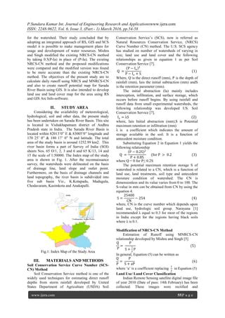 Rainfall Runoff Modelling Using Modified NRCS CN RS And GIS A Case Study PDF