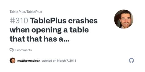 tableplus crashes when opening a table that that has a geometry column