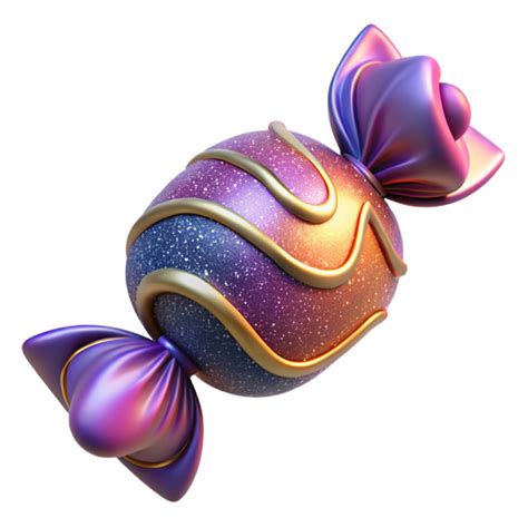 Stunning Artistic Candy Cutout With Colorful Wrapping And Isolated Background Detailed 59423603 Png