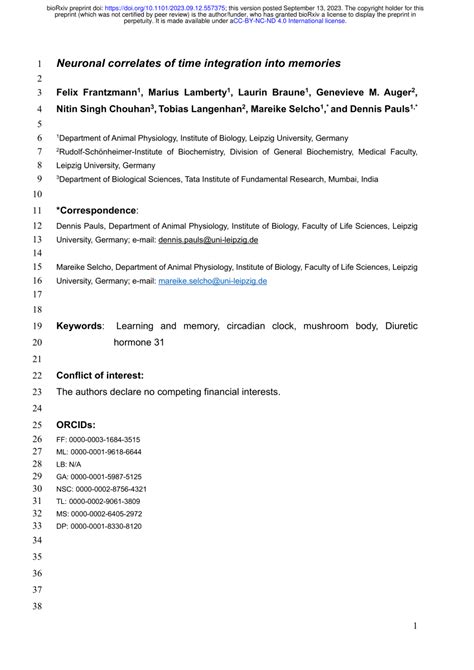 Pdf Neuronal Correlates Of Time Integration Into Memories