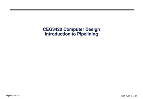 Ppt Pipelining In Computer Design Microprogramming And Control