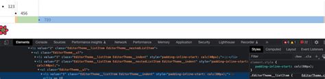 bug unnecessary padding inline start in the nested list · issue 4328