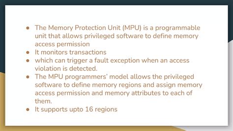 Memory Protection Unit Mpu 1pptx