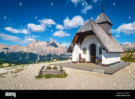 Cute Small Shingle Roofed Antonius Chapel On The Top Of Mountain Near