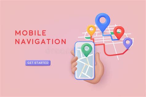 Mobile App Gps Navigation Stock Illustrations 23116 Mobile App Gps