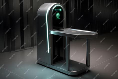 Advanced Security Gate With Biometric Fingerprint Scanner And Turnstile Access System The Future