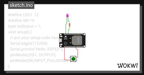 LED Blink Toggle Wokwi ESP STM Arduino Simulator