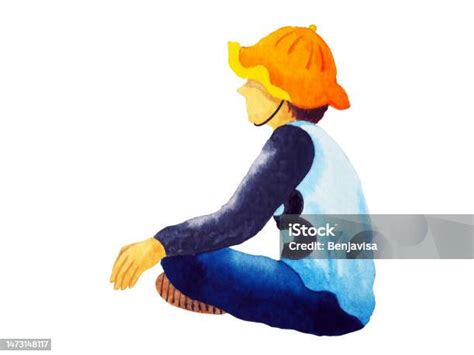 남자 소년 사람들 몸 측면 앉아 명상 추상적인 마음 정신 건강 영적 에너지 의식적인 호흡 치유 평화 감정 요가 차크라 예술