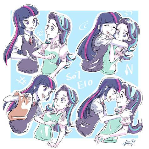 1909446 Safe Artistkon Starlight Glimmer Twilight Sparkle Human