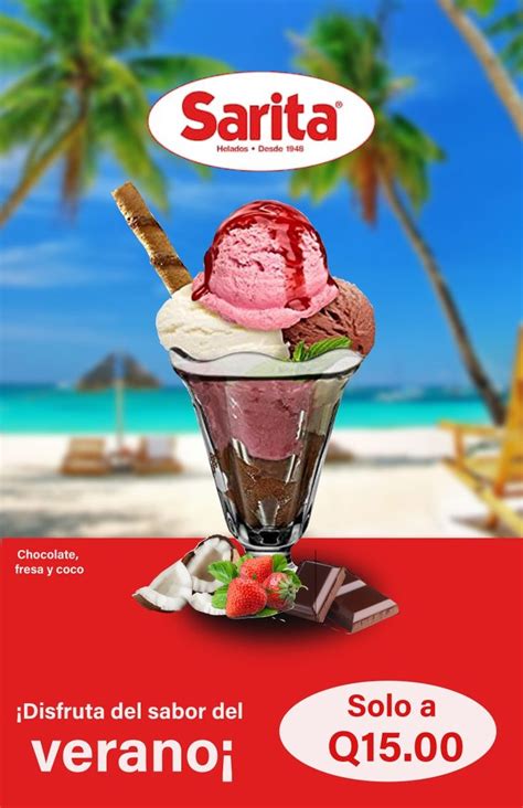Publicidad De Helados Sarita Fresas Diseño Proyecto Final
