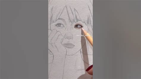 색연필인물화 눈그리기 인물화 Youtube