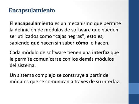 Introduccin A La Programacin Orientada A Objetos Encapsulamiento