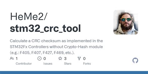 github heme2 stm32 crc tool calculate a crc checksum as implemented in the stm32fx
