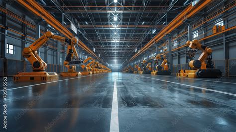 The Future Of Manufacturing Factory Floor With Automated Robots Ai
