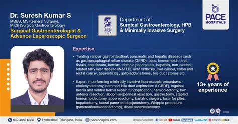 dr suresh kumar s best surgical gastroenterologist in hyderabad