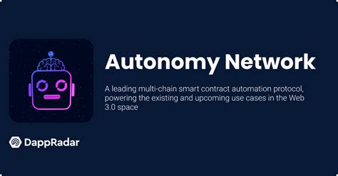Autonomy Network Project Overview Analytics And Data Dappradar