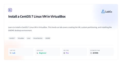 Install A Centos 7 Linux Vm In Virtualbox Labex