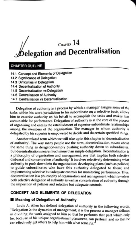 Delegation And Decentralisation