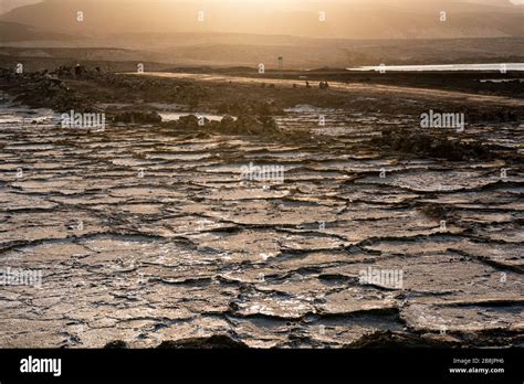 Africa Djibouti Lake Assal Landscape View Of Lake Assal With Salt