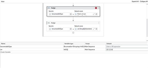 Linq Query Syntax Return Type Is Not Igrouping Activities Uipath