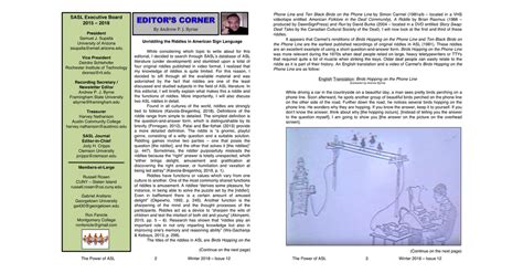 Sasl Newsletter Winter 2018 Issue Issue 12 Winter 2018 Page 2