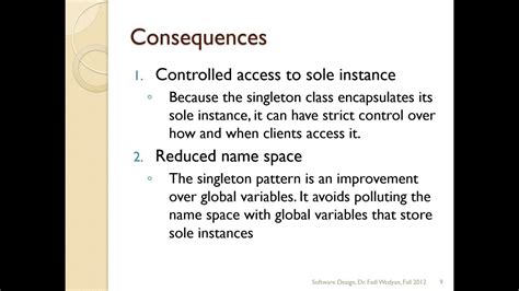 8 2 2 Creational Singleton Design Pattern Youtube