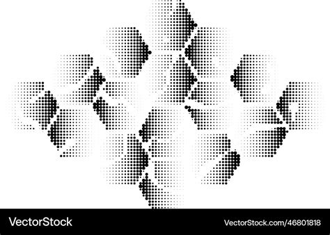 Hexagon Halftone Pattern Honeycomb Royalty Free Vector Image
