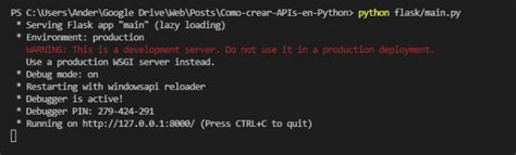 creating api in python using flask