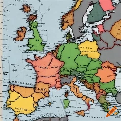 Carte Europe Avant 1939 Carte De Leurope Antiquité Vbcv