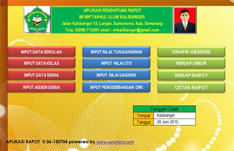 Rapot Dan Data Kelas Format Excel Terbaru Aansilanx