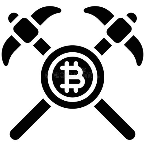 Crossed Pickaxe Icon Cryptocurrency Related Vector Stock Vector