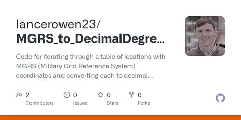 GitHub Lancerowen23 MGRS To DecimalDegrees Code For Iterating Through A Table Of Locations