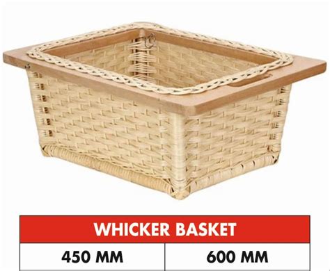 Wooden Brown Whicker Basket Adi Size 600mm L Size 600mm L At