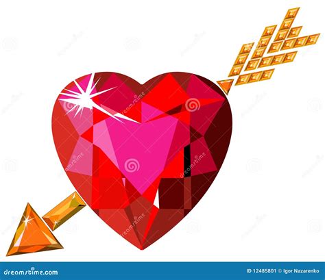 Cupid Arrow Silhouette Vector Art White Background