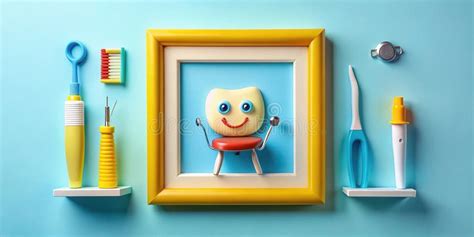 Playful Yellow Frame Encompasses A Cheerful Cartoon Character Seated In