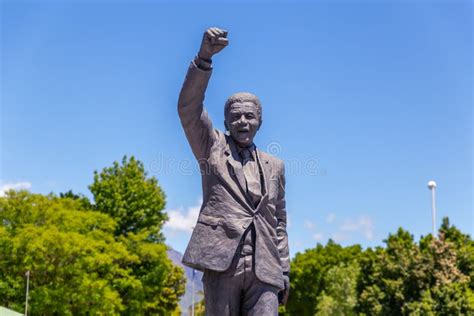 Statue Of Nelson Mandela Near Drakenstein Prison Editorial Image